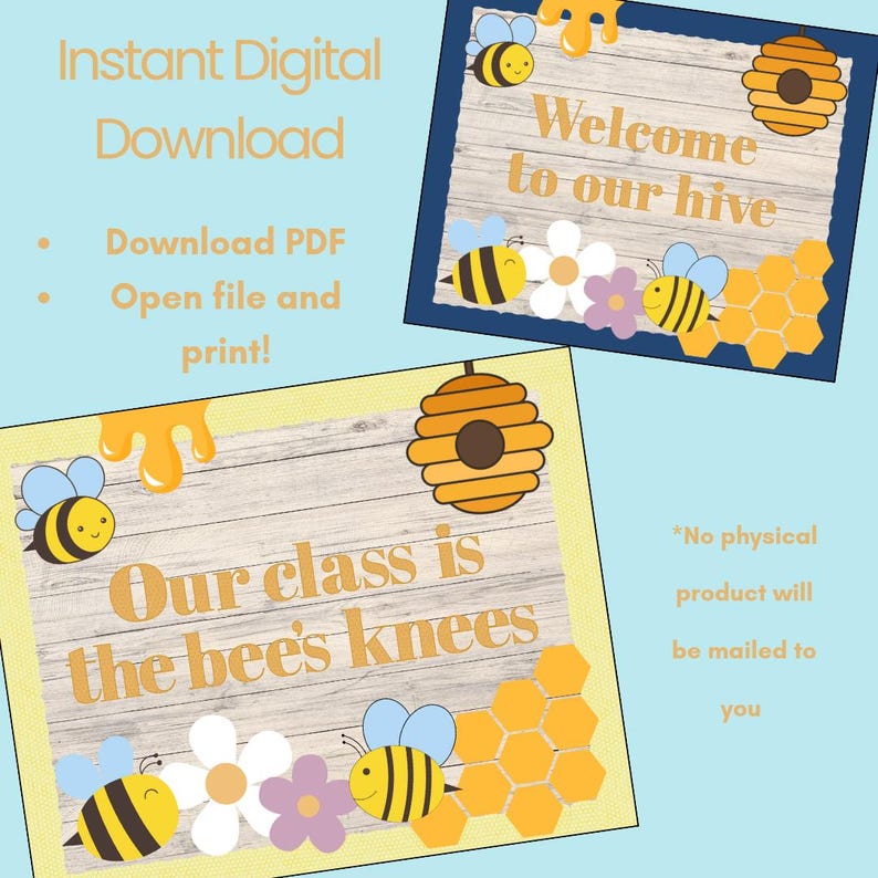 Bee Theme Bulletin Board Kit | Classroom Decor (digital Download) - Etsy