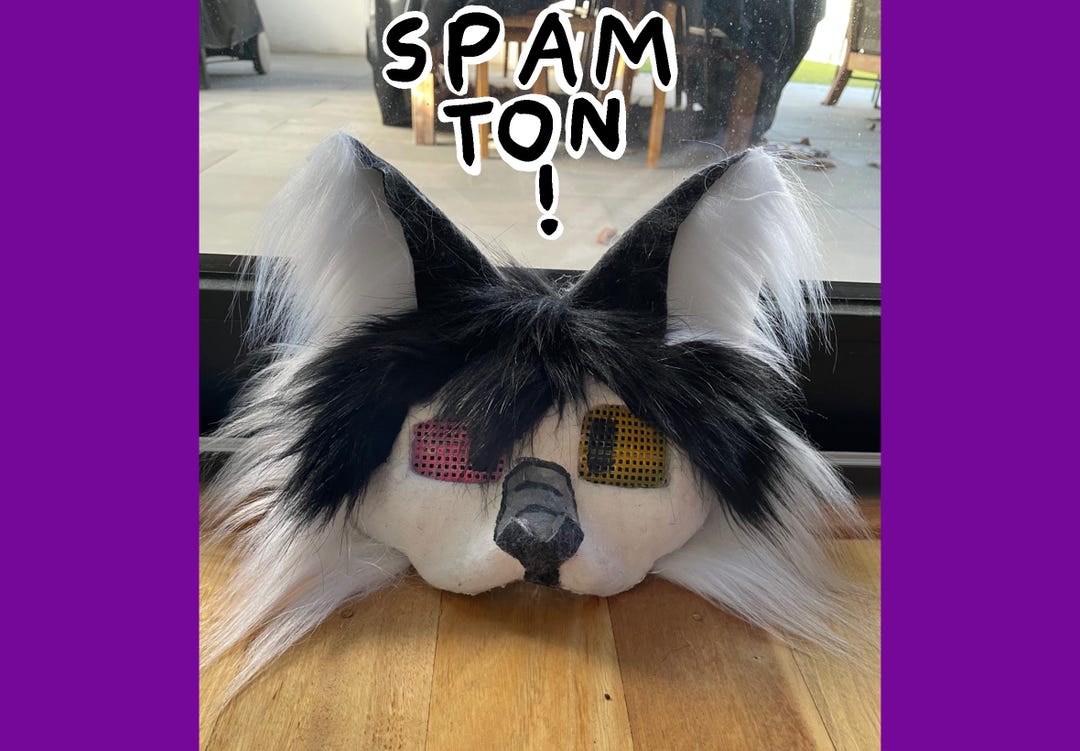 Spamton Inspired Cat Mask - Deltarune Fully Lined Mask - Etsy