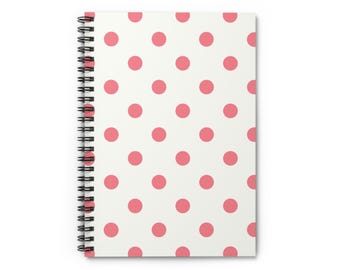 Cute Pink Polka Dot Spiral Notebook - Etsy