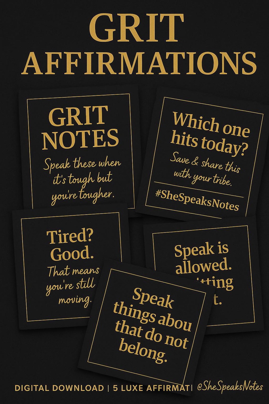 GRIT Affirmation Sticky Notes - Etsy
