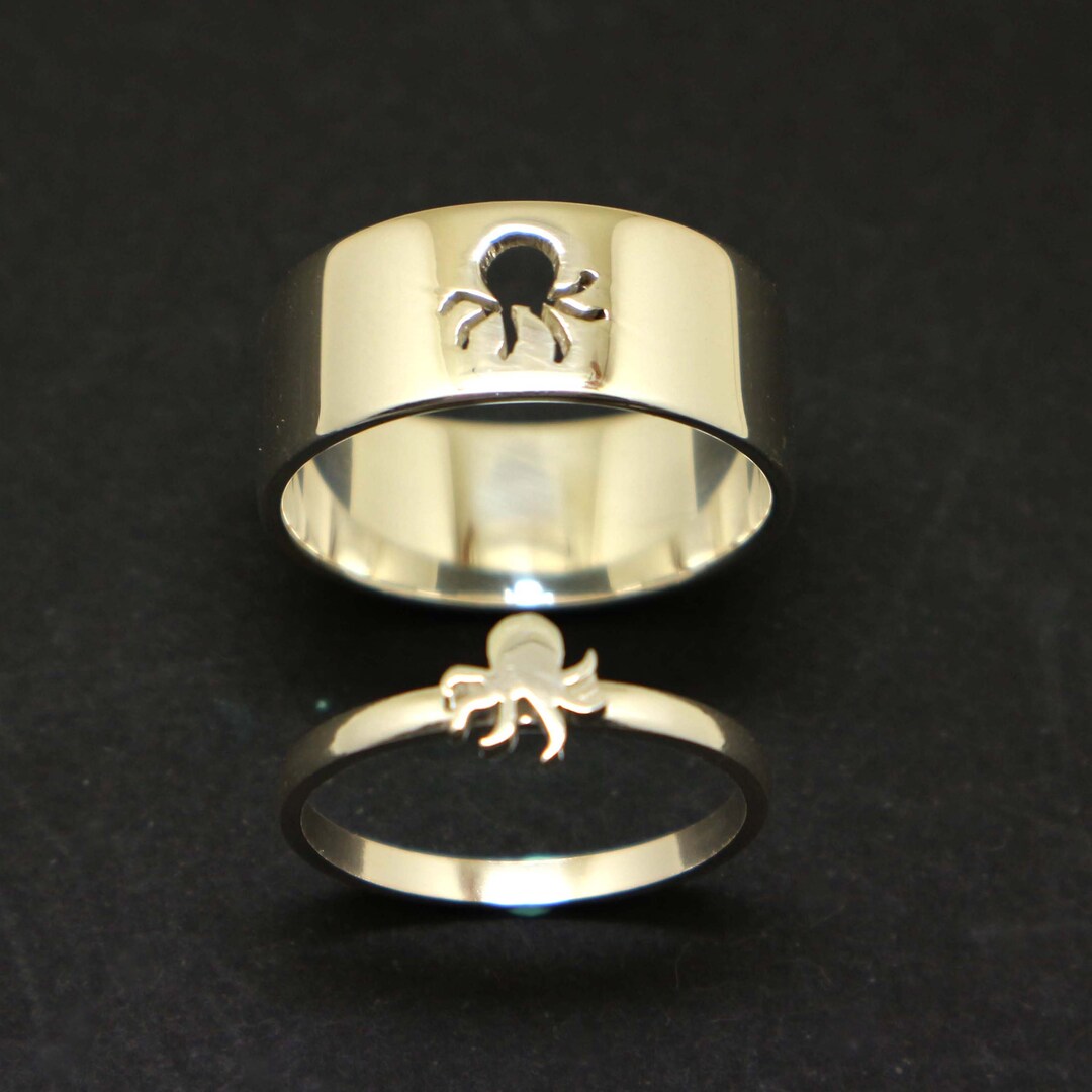 Octopus Matching Promise Ring for Couples - Octopus Jewelry ...