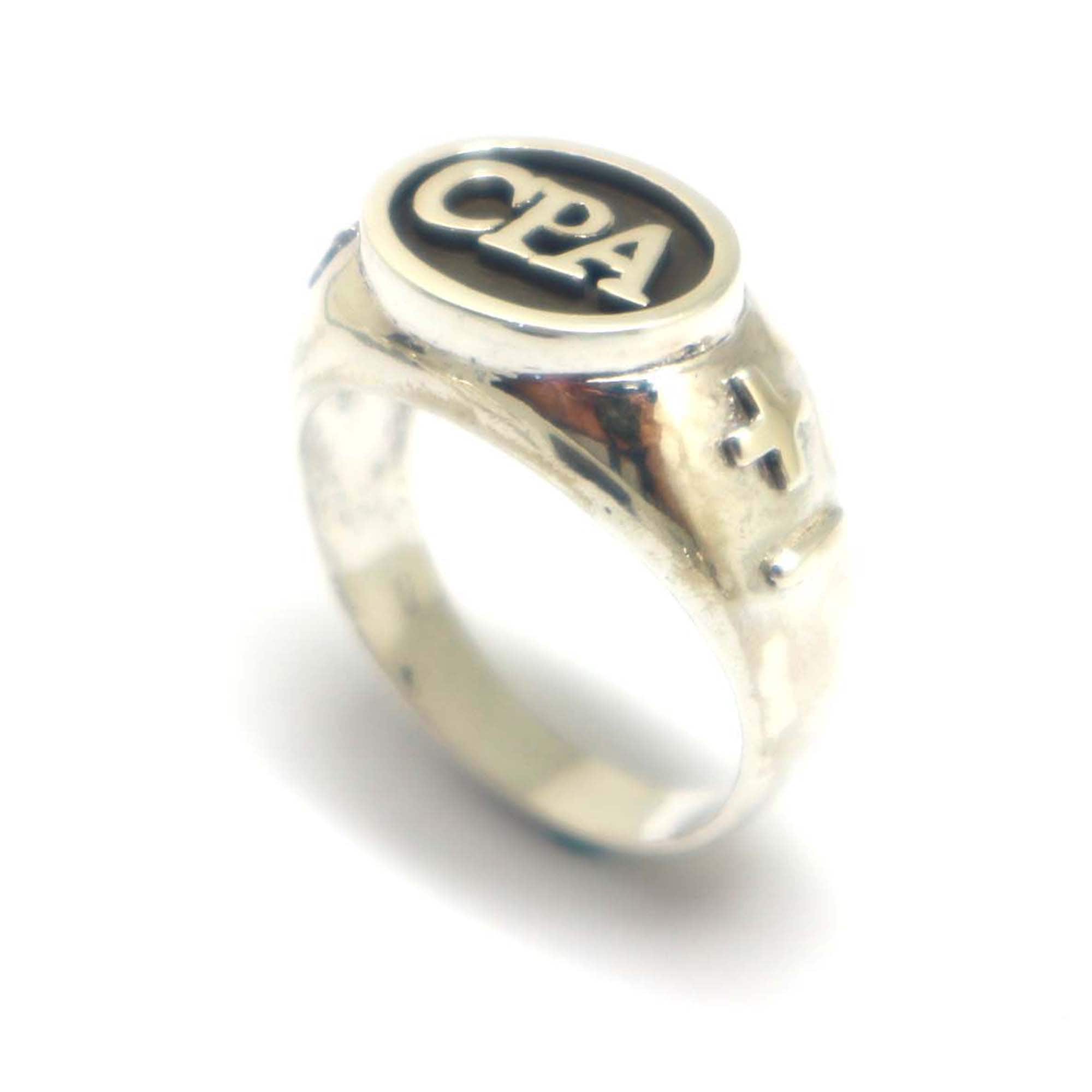 Silver CPA Accountant Signet Ring : Certified Public Accountant - Etsy