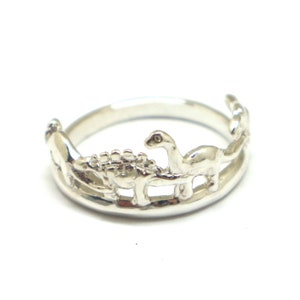 Silver Dinosaur Fun Ring - Dino Gift for Family, Friendship, Bestfriend ...