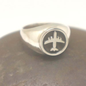 Pilot Graduation Gift Airplane Signet Ring - Aviator Gift for Dad ...