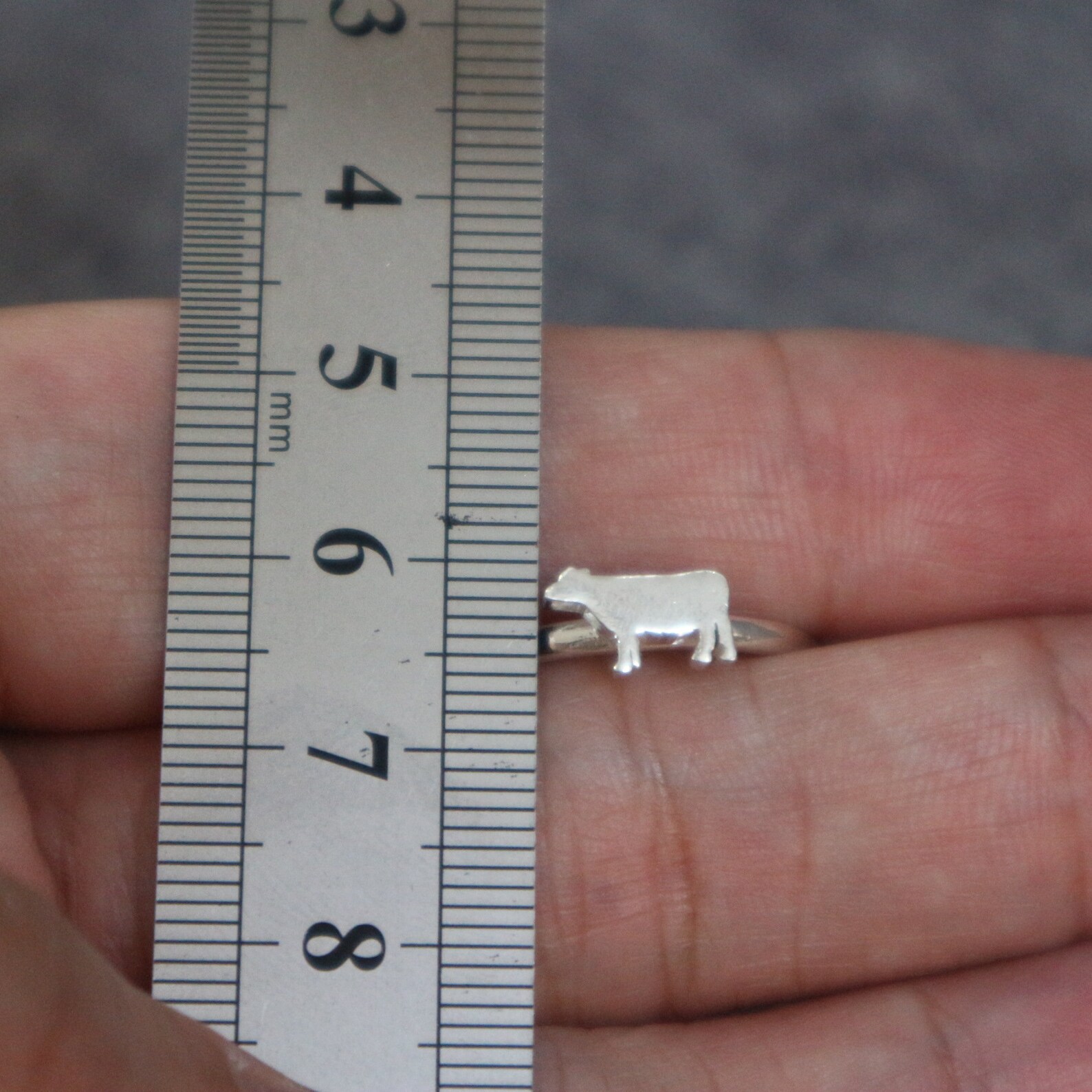 Silver Cow Matching Ring for Couples Cow Jewelry - Etsy