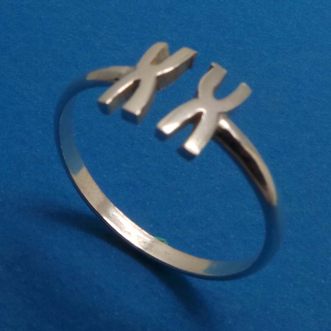 Silver XX Female Chromosome Ring - Science Chemistry Biology DNA Ring ...