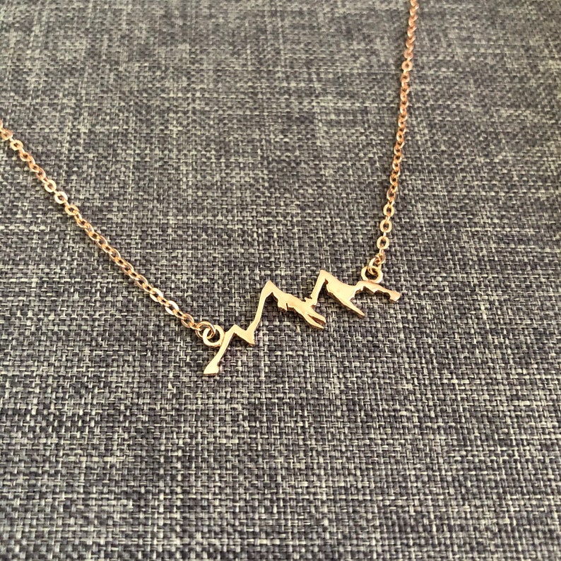 Mountain Range Colorado Necklace Silver Mountain Range - Etsy