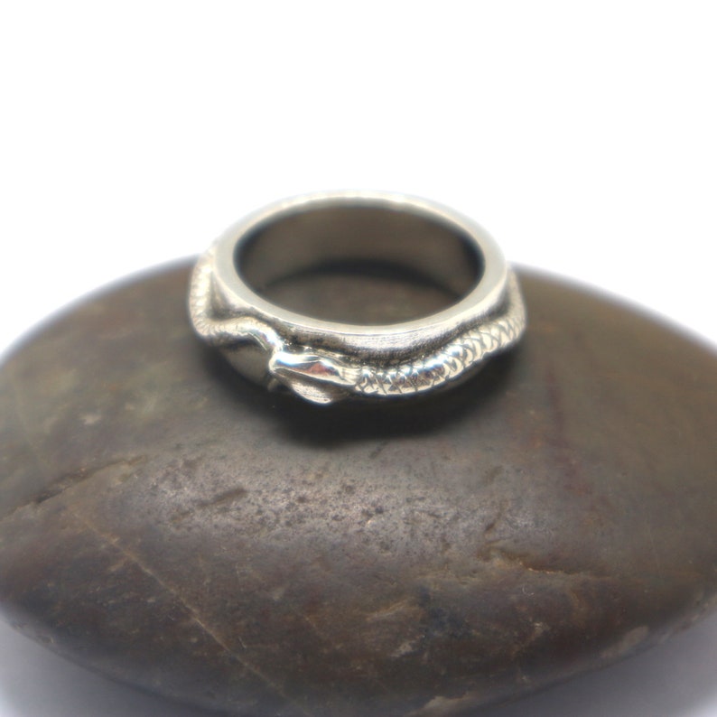 Silver Snake Ouroboros Men Ring Snake Jewelry Snake Biting - Etsy