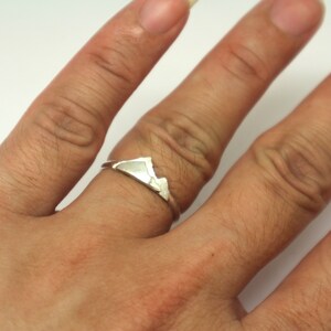 Silver Mountain Range Layered Ring - Mountain Jewelry, Dainty Ring ...