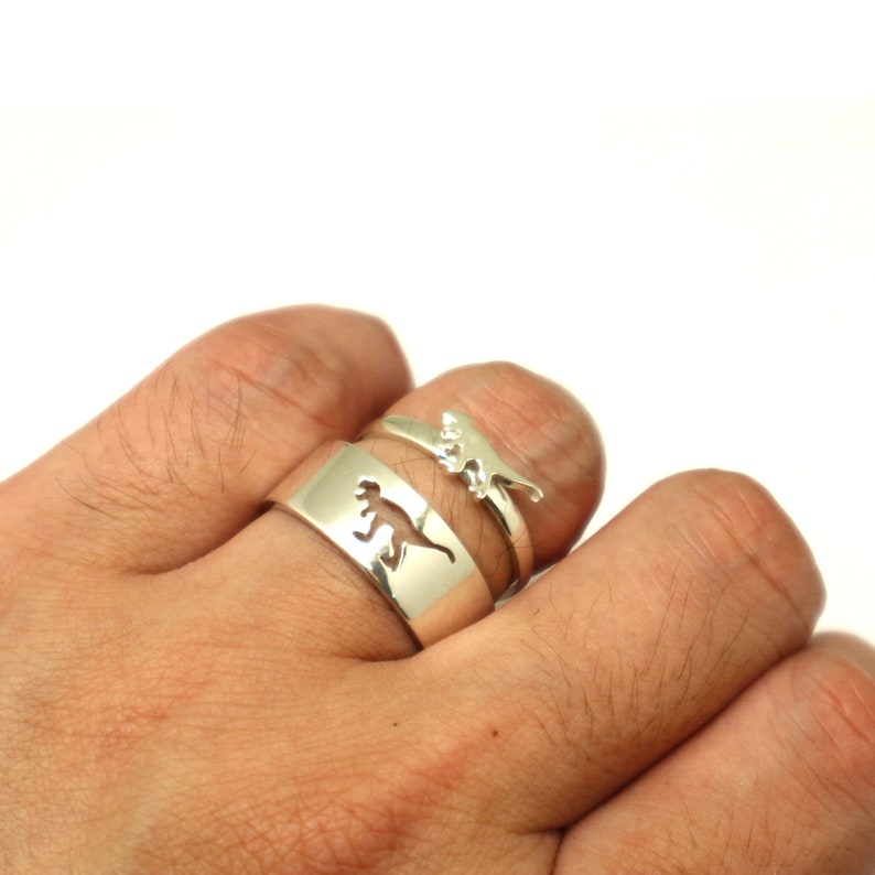 T-rex Dinosaur Promise Ring for Couples Trex Jewelry | Etsy Canada