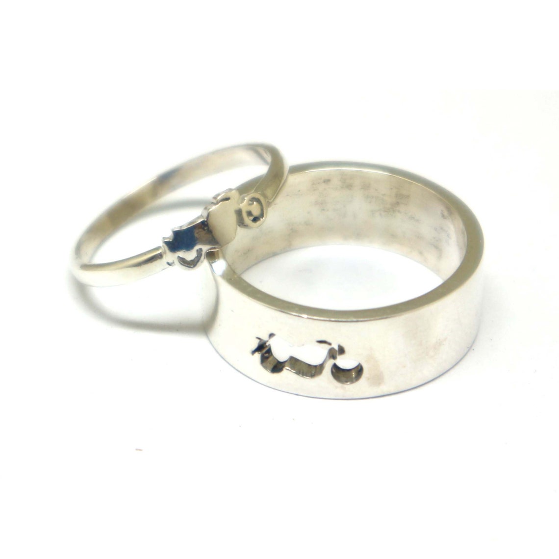Motorbike Matching Promise Ring for Couples Motorcycle Biker - Etsy