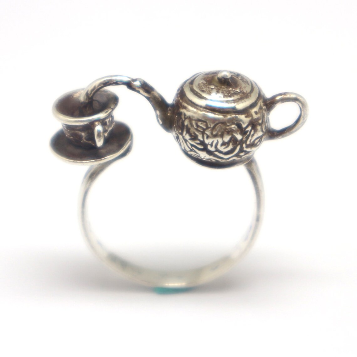 Silver Miniature Boho Teapot Ring Unisex Bohemian Kettle - Etsy