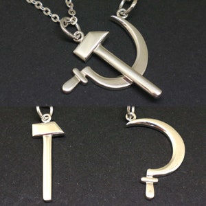 Silver Communist Necklace Pendant - Communism Gift - Etsy