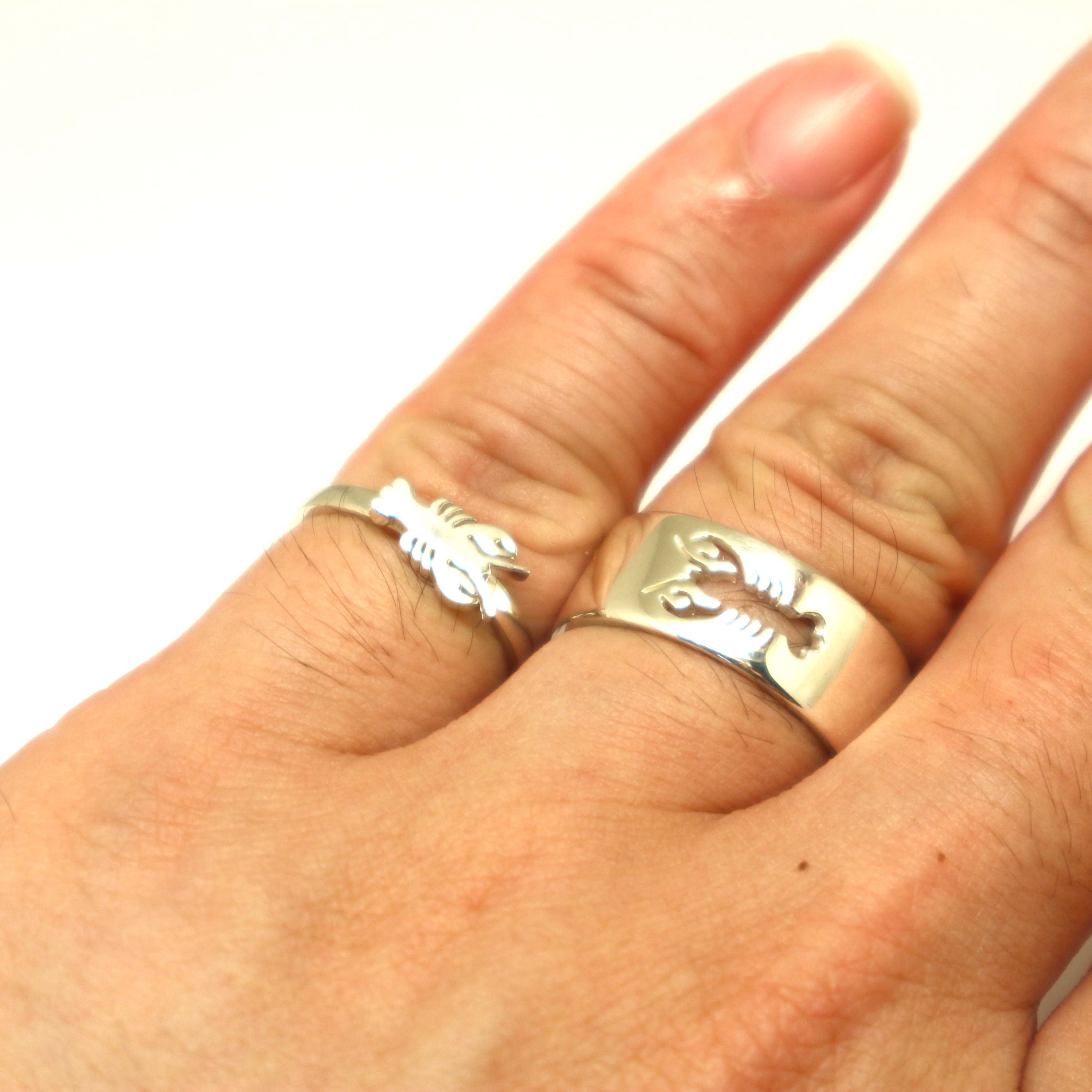 Lobster Matching Promise Ring for Couples Craft Your Most | Etsy