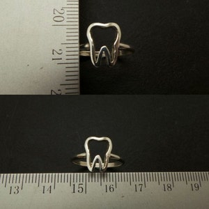 Silver Tooth Ring, Tooth Jewelry, Teeth Ring, Teeth Jewelry, Dentist Jewelry, Tooth Fairy ...
