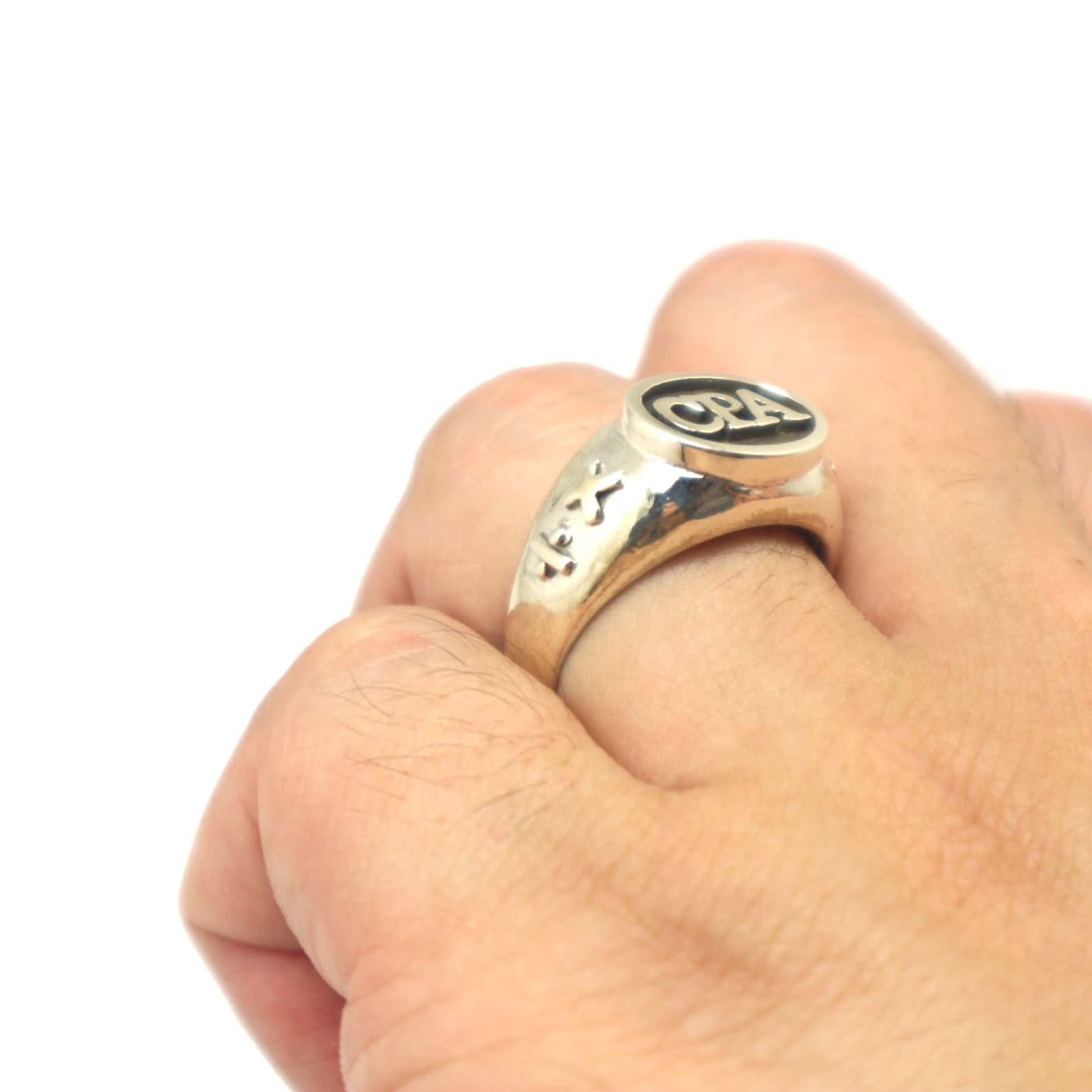 Silver CPA Accountant Signet Ring : Certified Public Accountant - Etsy