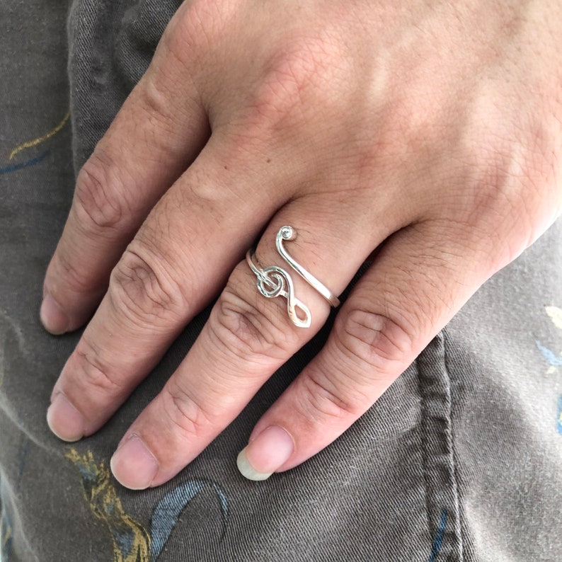 Silver Music Note Ring Treble Clef Ring Unisex Jewelry Gift - Etsy