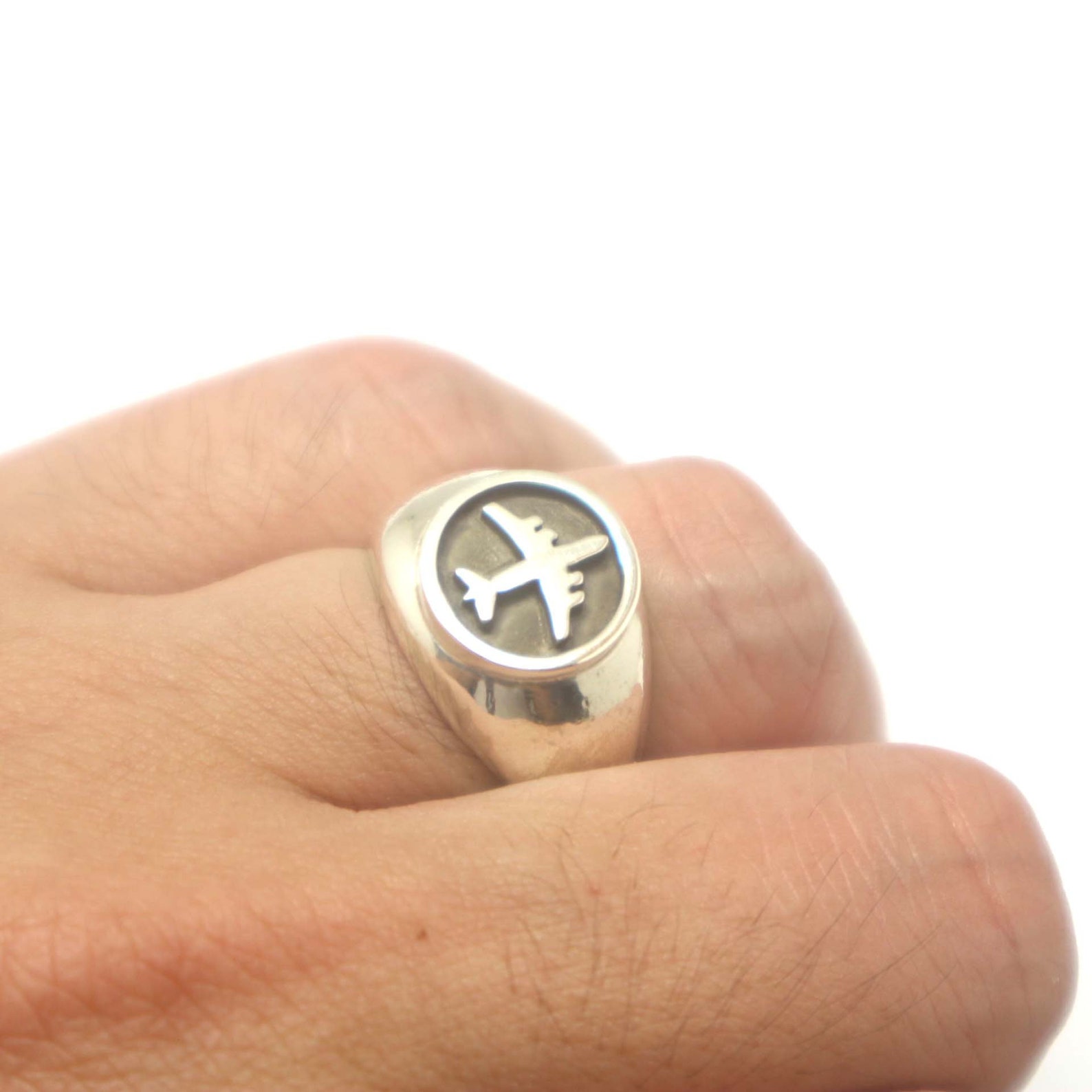 Pilot Graduation Gift Airplane Signet Ring - Aviator Gift for Dad ...