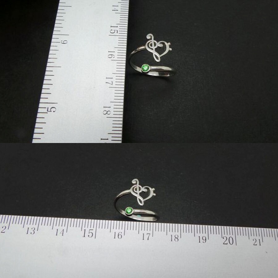 Music Ring for Graduation Gift - Bypass Treble Clef Bass Clef Ring ...