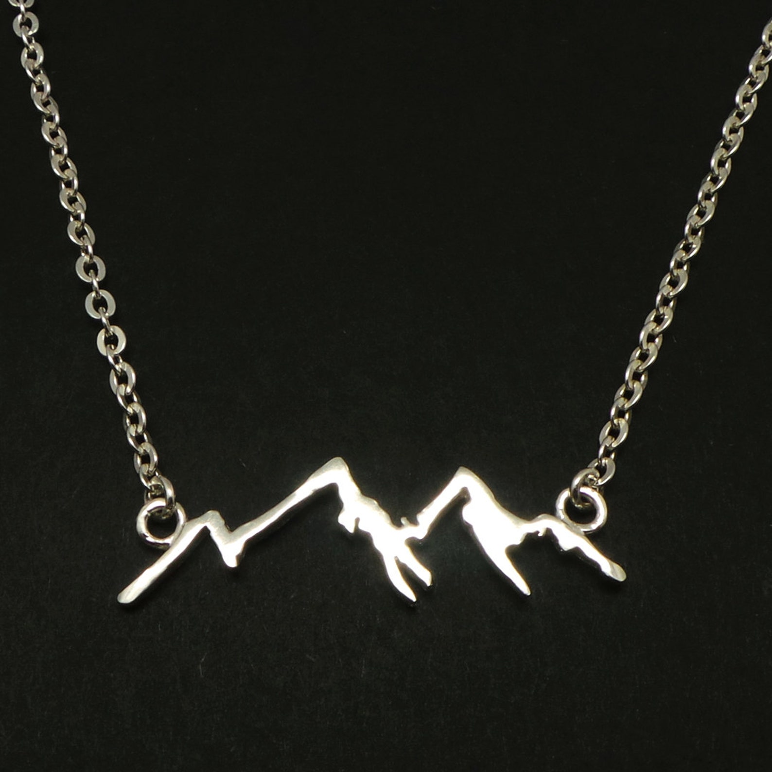 Mountain Range Colorado Necklace - Silver Mountain Range Jewelry ...