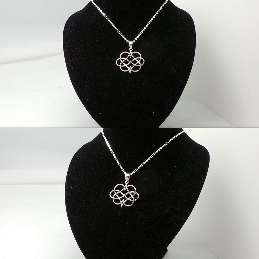 Silver Polyamory Necklace Polyamory Pride Jewelry Triple | Etsy