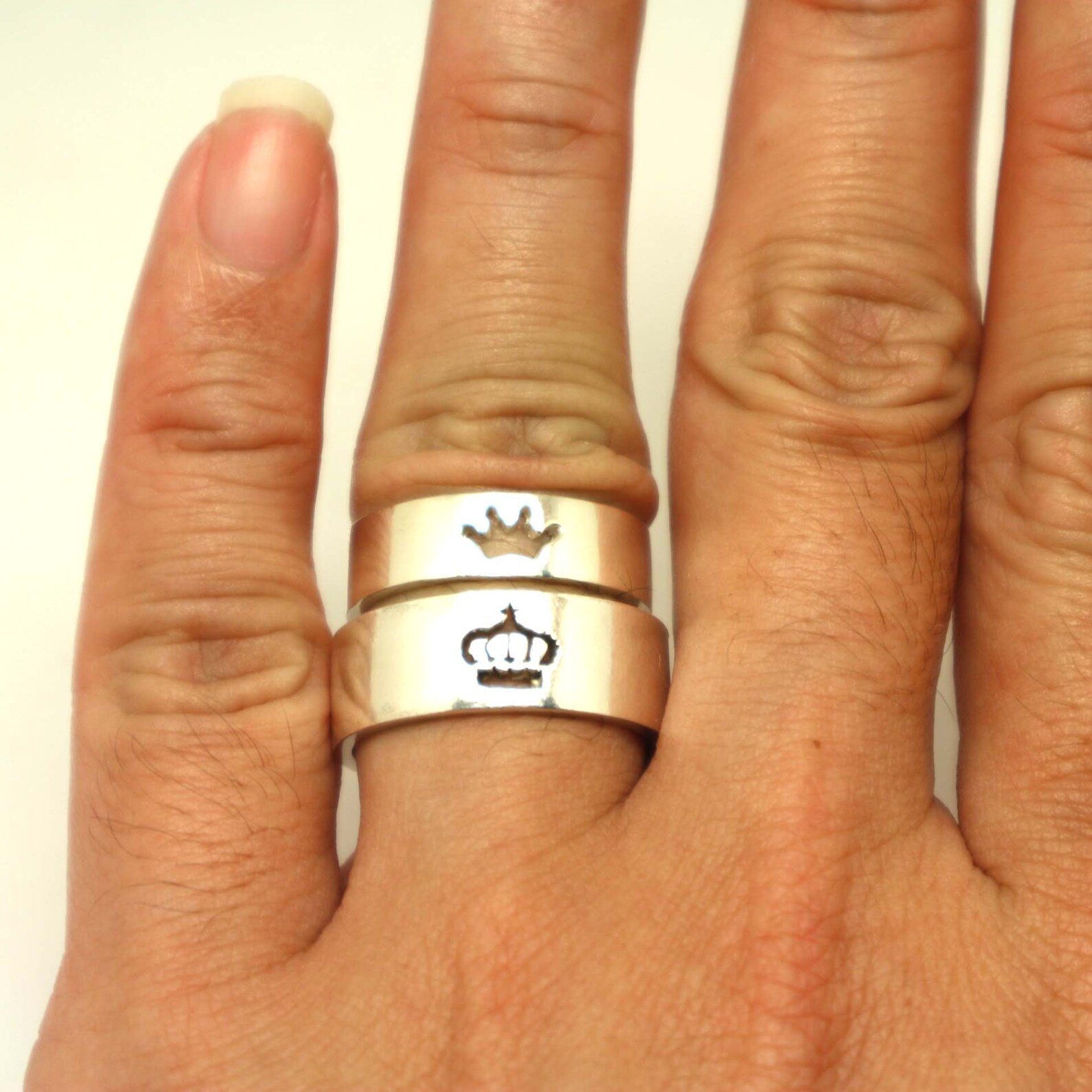 King and Queen Couple Promise Ring Set Crown Jewelry | Etsy