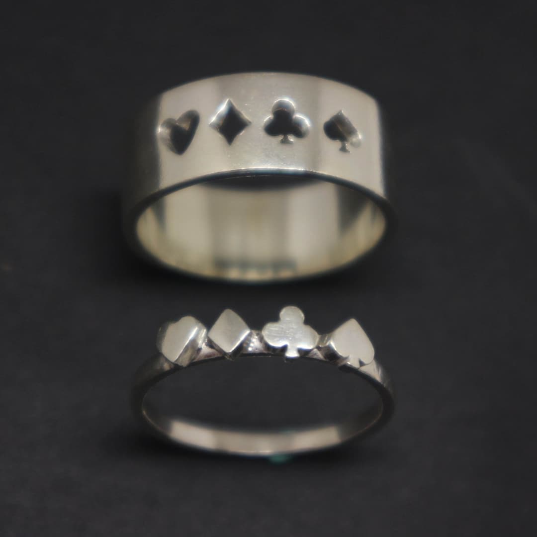 Poker Promise Ring for Couples - Matching Rings, His and Her Ring ...