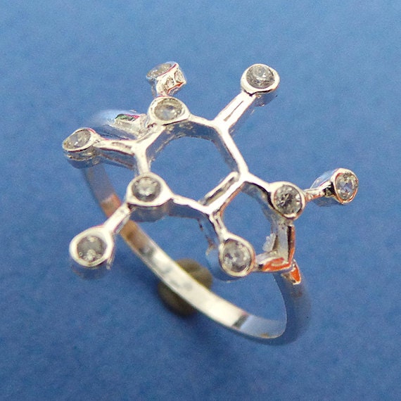 Science Coffee Caffeine Molecule Ring Chemical Formula Rings - Etsy