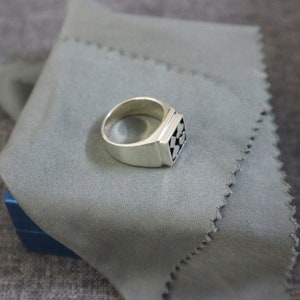 Silver Poker Ring for Men / Women - Signet Ring, Gift for Her, Him ...