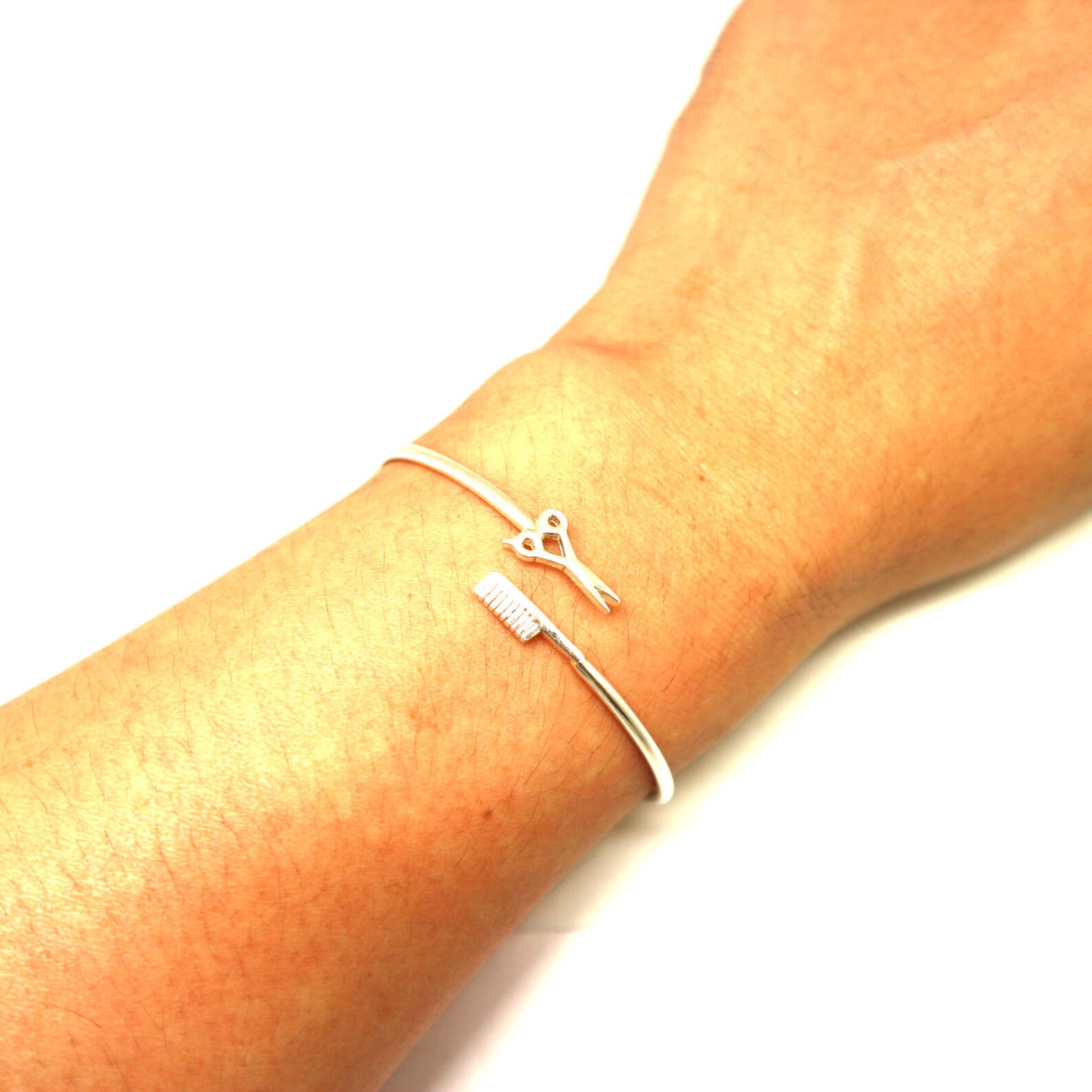 Hair Stylist Scissor and Comb Bracelet - Hair Stylist Scissor Jewelry ...