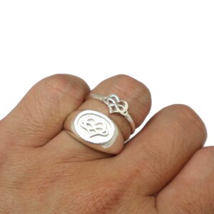 Silver Polyamory Throuple Ring - Polyamory Jewelry, Polyamorous ...