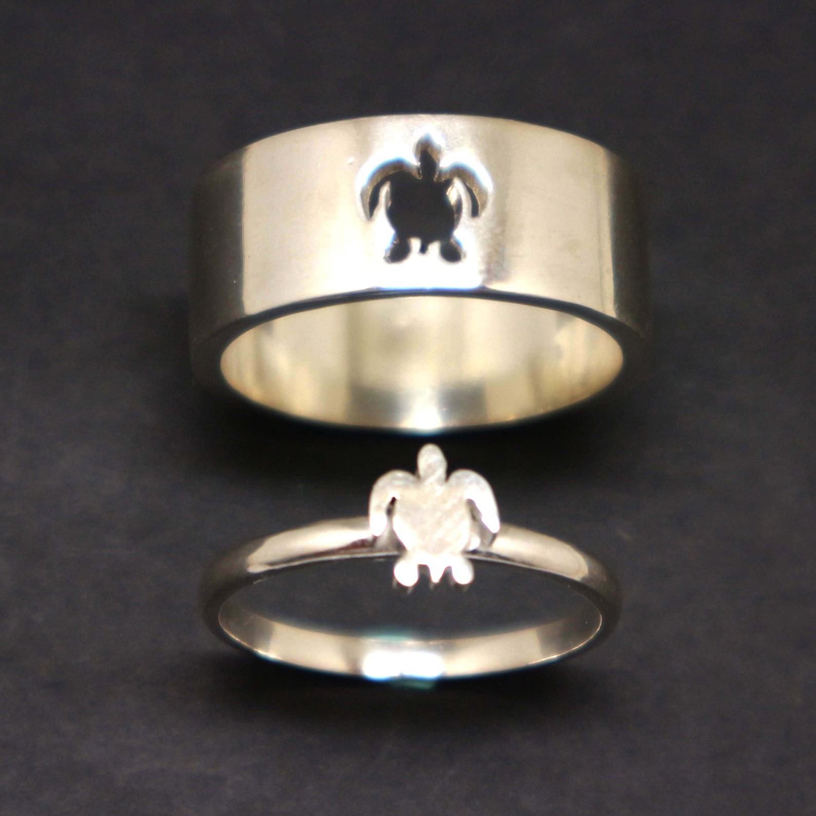 Sea Turtle Matching Promise Ring for Couples Bring Your Gift - Etsy