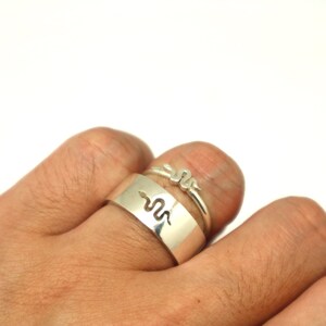 Snake Couple Set Promise Ring - Snake Jewelry, His and Her Matching ...