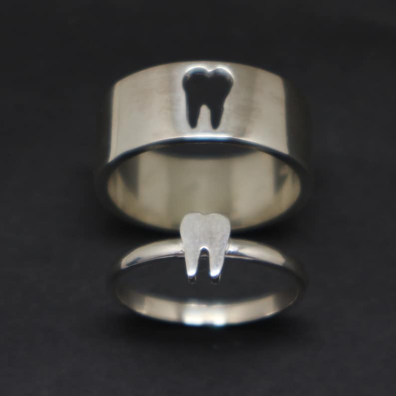 Dentist Teeth Promise Ring for Couples Tooth Jewelry - Etsy