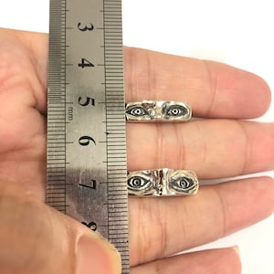 Silver Eye Matching Promise Ring for Couples - Statement Jewelry ...