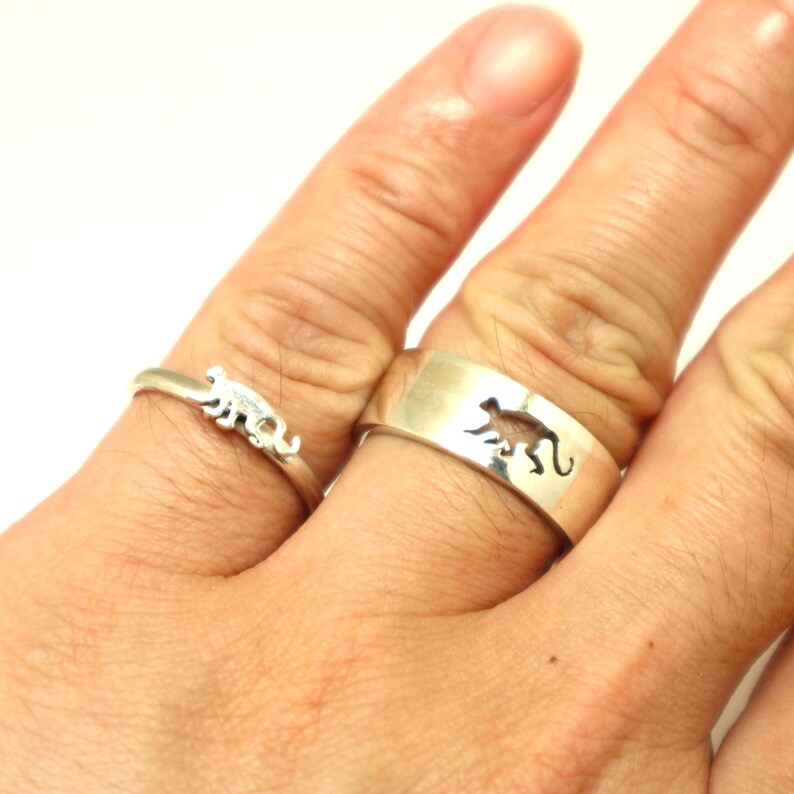 Silver Monkey Ring Set: Inspire Couples & Remember Their First Day Love ...