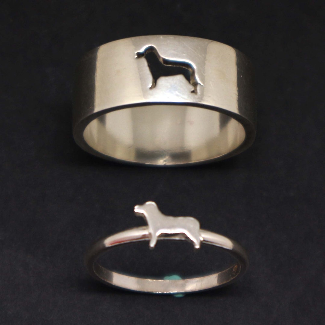 Dog Couple Set Promise Ring Custom Dog Jewelry His and Her - Etsy