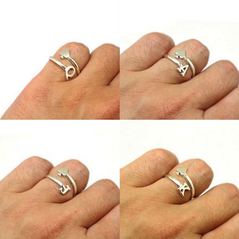 Silver Queen of Spade Ring Queen of Spade Jewelry Bdsm - Etsy
