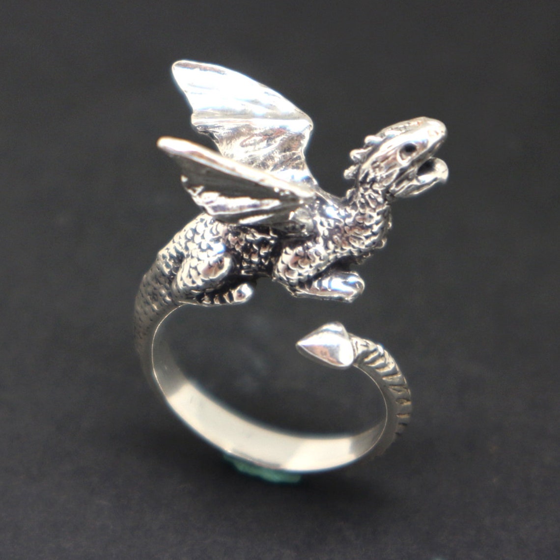 Silver Dragon Ring Dragon Jewelry Dragon Gift Fantasy - Etsy