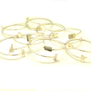 Personalized State to State Bracelet, Sterling Silver Long Distance ...