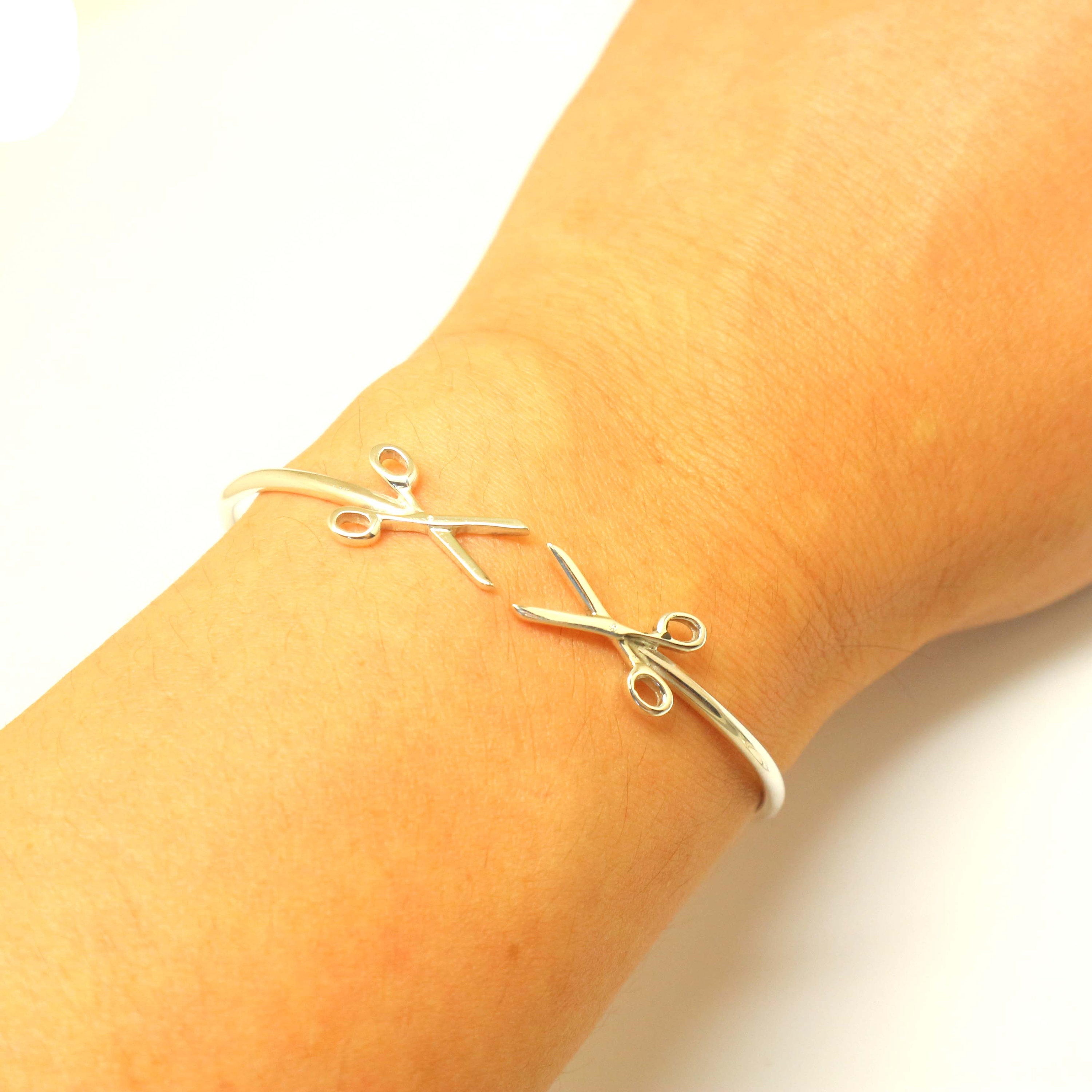 Silver Lesbian Scissors Bracelet Bangle - Graduation Gifts for ...