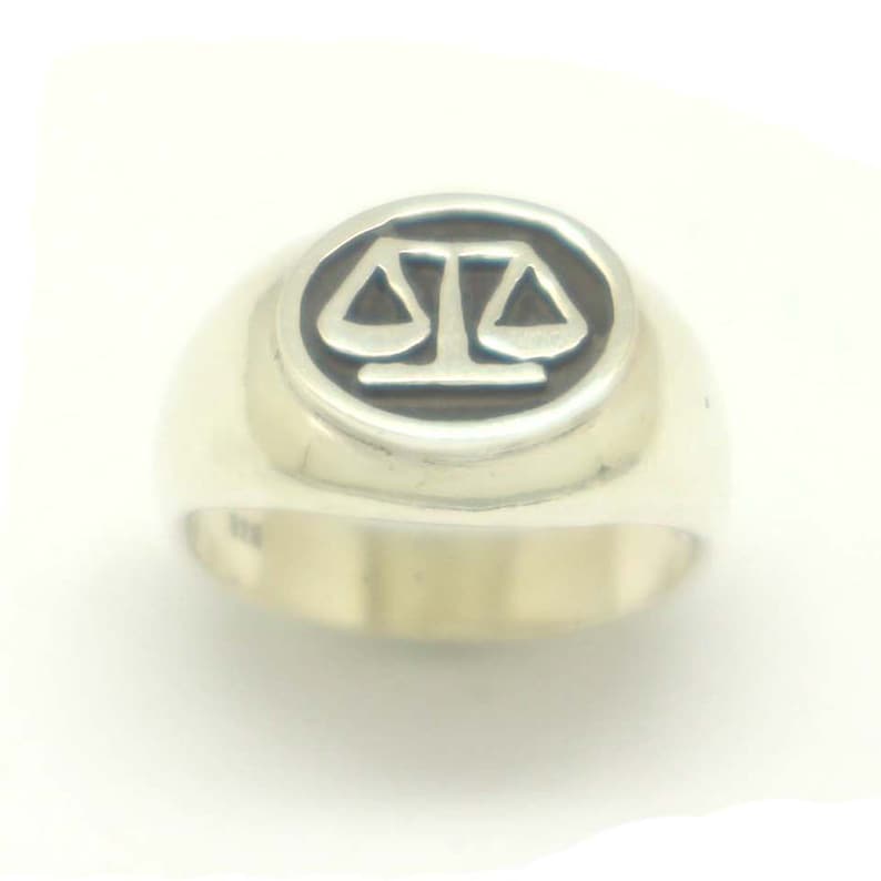 Silver Lawyer Ring Men Signet Ring Lawyer Jewelry - Etsy