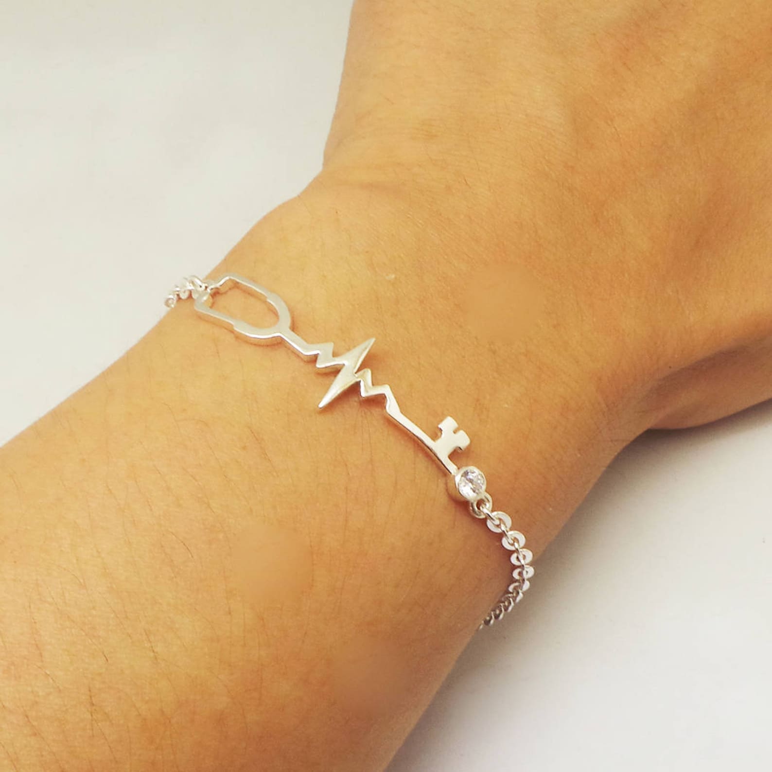 Sterling Silver Stethoscope Key Nurse Bracelet Stethoscope | Etsy