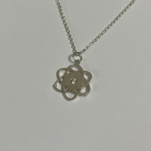 Silver Science Symbol Ring - Atom Eletron Ring - Nuclear Ring - Sci Fi ...