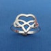 Polyamory Heart Infinity Triad Ring - Silver Love Knot Ring, Polyamory ...