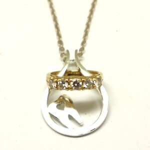 Silver Teeth Ring Holder Necklace - Tooth Jewelry Wedding and ...