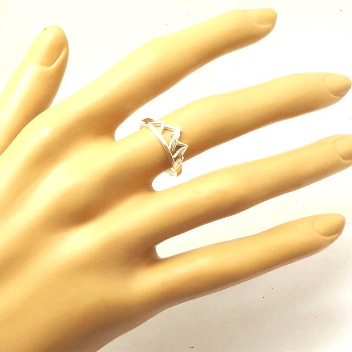 Sterling Silver Mountain Range Ring Gift for Climber Hiker - Etsy