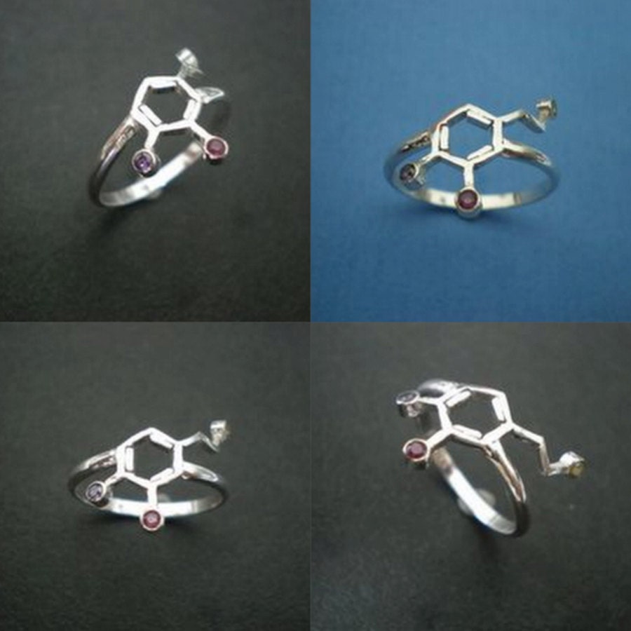 Dopamine Love Molecule Ring Love Science Neurotransmitter | Etsy