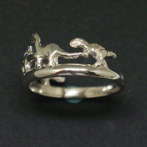 Silver Dinosaur Fun Ring - Dino Gift for Family, Friendship, Bestfriend ...