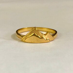 Silver Mountain Range Layered Ring - Mountain Jewelry, Dainty Ring ...